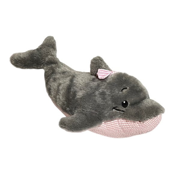 Preppy Pelican | Toys | The Preppy Pelican Plush Dolphin Grey With Pink ...